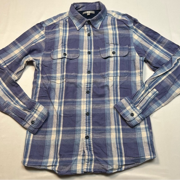Uniqlo | Shirts | Mens Uniqlo Purple Plaid Flannel Shirt | Poshmark